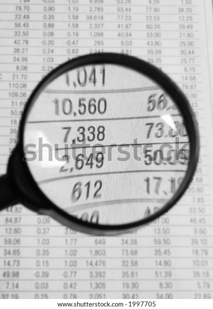 Magnifying Glass Checking Numbers Stock Photo 1997705 | Shutterstock