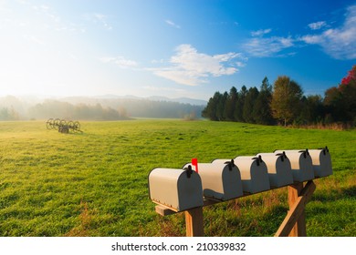 Mail Boxes Antique Farm Implement Farming Stock Photo 210339832 ...
