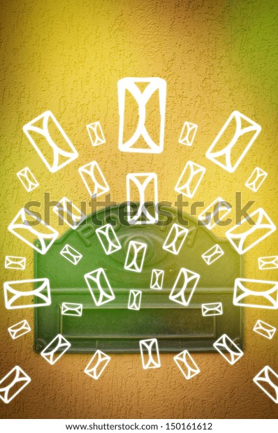 Mailbox Letter Icons Exploding On Glowing Stock Photo 150161612 ...