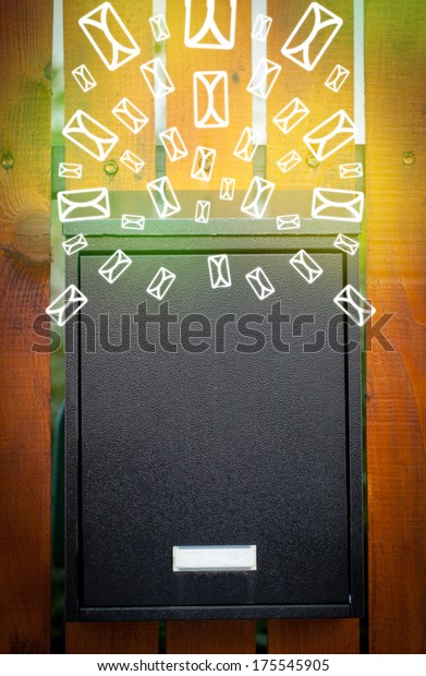 Mailbox Letter Icons Exploding On Glowing Stock Photo 175545905 ...