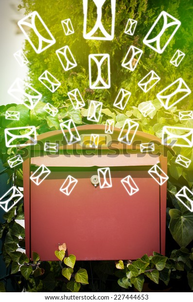 Mailbox Letter Icons Exploding On Glowing Stock Photo 227444653 ...