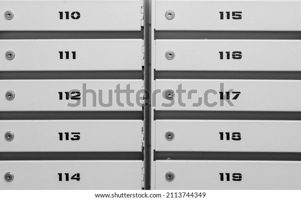 Mailboxes Condominium Mailboxes Filled Mail Boxes Stock Photo ...