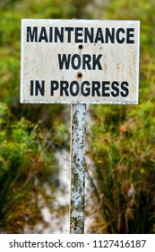 Maintenance Work Progress Sign Board Stock Photo 1127416187 | Shutterstock