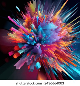 Advertising Product Photo Explosion Color New AI-generated image ...