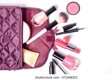 Make Bag Cosmetics Make Objects Lipstick Stock Photo 471648323 ...