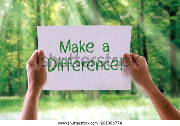Make Difference Card Nature Background Stock Photo (Edit Now) 261386774