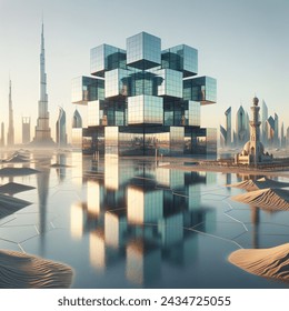 Timelapse Building Being Constructed Cutting-edge Modular AI-generated ...