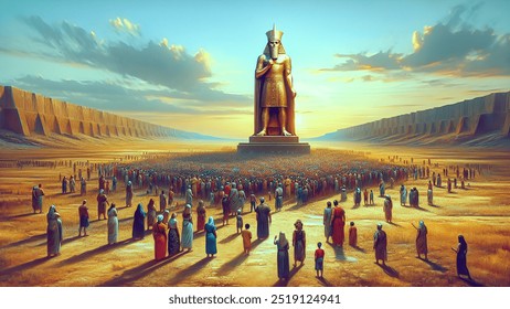 Ancient Babylon Everyone Worshiping Bowing Down AI-generated image ...