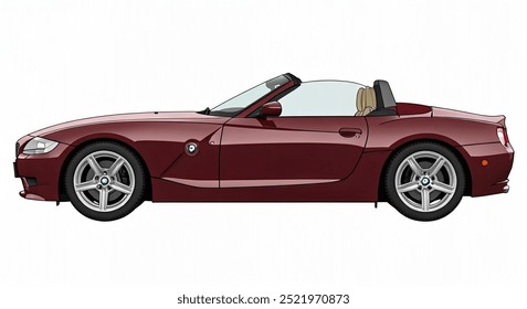 Make Line Drawing Dark Red Bmw AI-generated image 2521972351 | Shutterstock