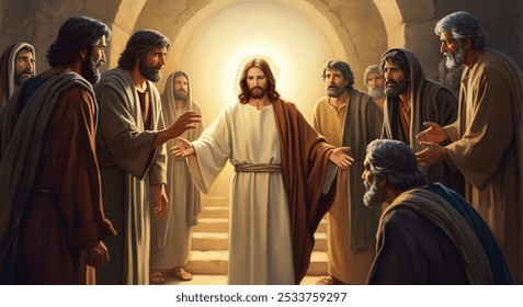 Biblical Image Jesus Risen His Disciples AI-generated image 2536660001 ...