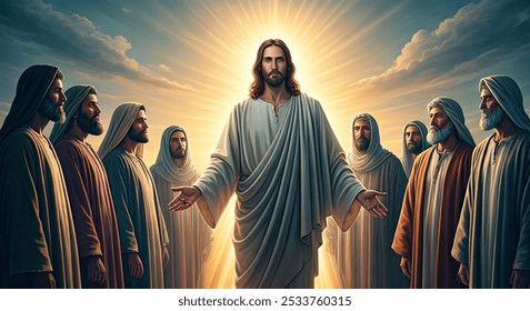 Biblical Image Jesus Risen His Disciples AI-generated image 2536659991 ...