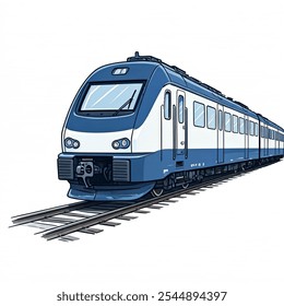 Modern Train Outline Vector Drawing Simple AI 생성 이미지 2521949173 ...