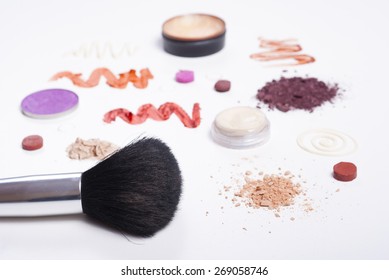 Makeup Samples On White Background Shade Stock Photo 269058746 ...