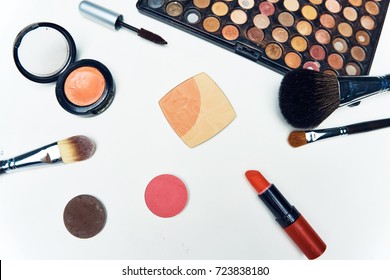 Makeup Makeup Top View Stock Photo 723838180 | Shutterstock