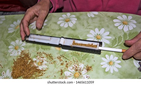 Making Cigarettes Handmade Using Rollers Tobacco Stock Photo (Edit Now ...