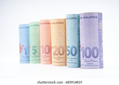 Row Malaysia Ringgit On White Background Stock Photo (Edit Now) 528085951