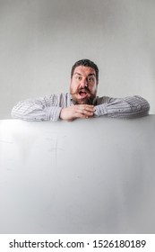 Man Behind Table Stock Photo 1526180189 | Shutterstock