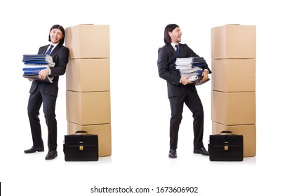 Man Boxes Full Work Stock Photo 1673606902 | Shutterstock