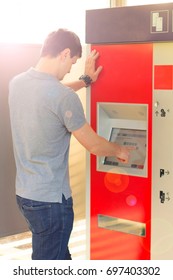 Man Buying Train Ticket Using Vending Stock Photo 697403302 | Shutterstock