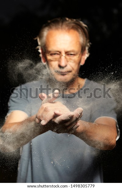 Man Clapping Hands Remove Dust Dirt Stock Photo 1498305779 | Shutterstock
