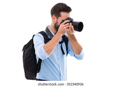 Adult News Photographer Costume Last Century Stock Photo 1624150960 ...