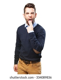 Man Doing Vomit Gesture Stock Photo 334089836 | Shutterstock