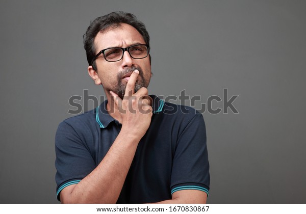 Man Doubtful Face Expression Stock Photo 1670830867 | Shutterstock