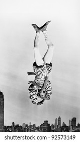 Man Falling Upside Down Sky Stock Photo 92573149 | Shutterstock
