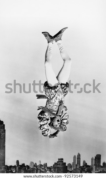 Man Falling Upside Down Sky Stock Photo 92573149 | Shutterstock