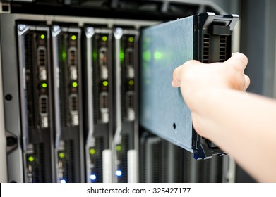 Man Fix Server Network Data Center Stock Photo (Edit Now) 322603103
