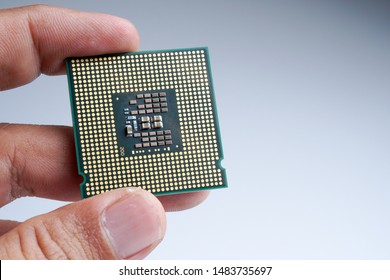 Man Hand Holding Cpu Computer Processor Stock Photo 1483735697 ...