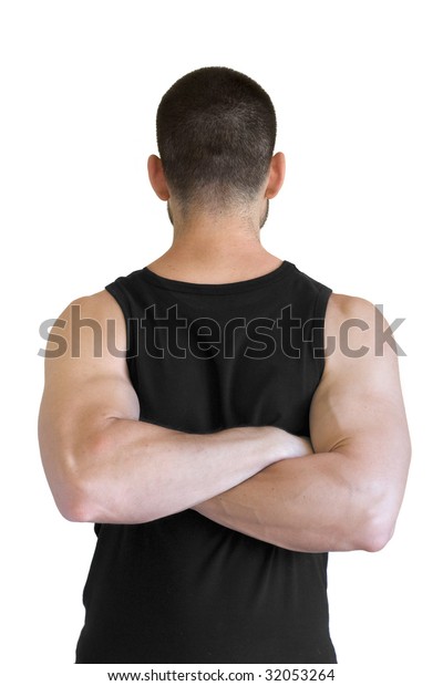 Man Head Turned Back Facing Camera Stock Photo (Edit Now) 32053264
