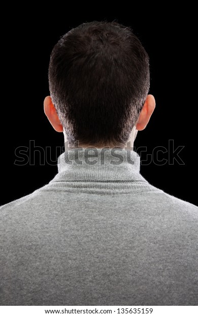 Man Head Upper Torso Seen Behind Stock Photo (Edit Now) 135635159
