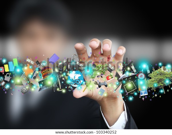 Man Holding Object Stock Photo (Edit Now) 103340252