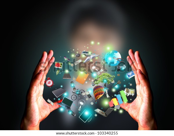 Man Holding Object Stock Photo (Edit Now) 103340255