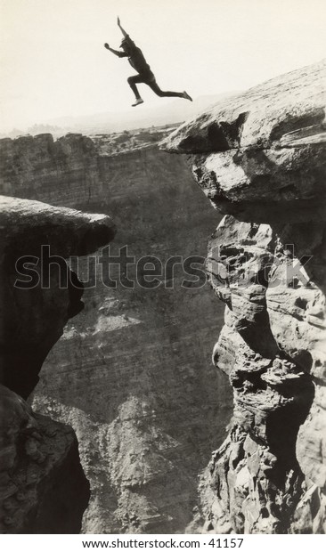 Man Jumping One Ledge Another Grand Stock Photo (Edit Now) 41157