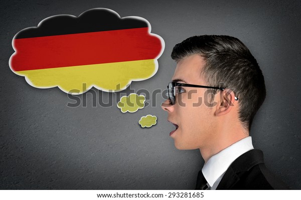Man Learn Speaking German Bubble Stock Photo 293281685 | Shutterstock
