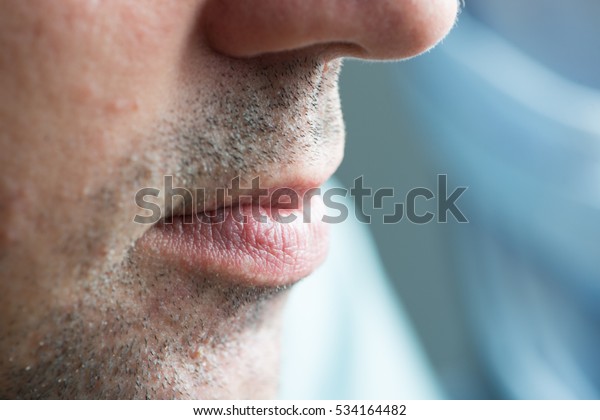 Man Lips Full Frame Close Concept Stock Photo 534164482 | Shutterstock