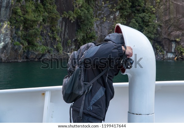 Man Looking Into Smoke Stack On Stock Photo 1199417644 | Shutterstock
