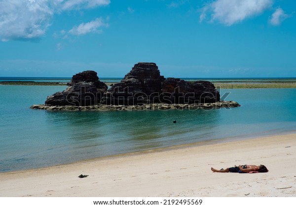 Man Lying On Beach Stock Photo 2192495569 | Shutterstock