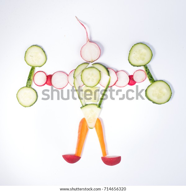 Man Made Vegetables Concept Proper Nutrition Stock Photo 714656320 ...