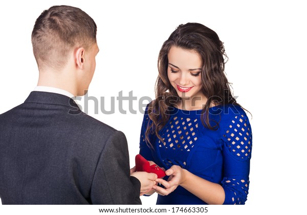 Man Making Propose Wiith Wedding Ring Stock Photo 174663305 | Shutterstock