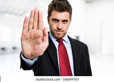 Man Making Stop Sign Using His Stock Photo 140699767 | Shutterstock