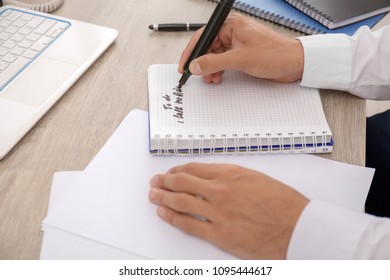 Man Making Todo List While Sitting Stock Photo 1095444617 | Shutterstock