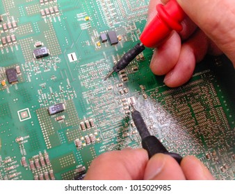Man Measuring Component On Pcba Board Stock Photo 1015029985 | Shutterstock
