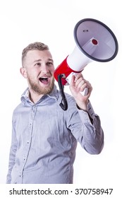 Man Megaphone Stock Photo 370758947 | Shutterstock