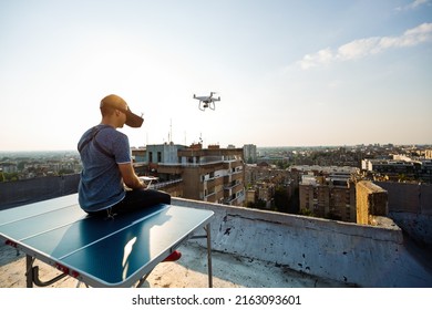 Man Operating Drone Remote Control On Stock Photo 2163093601 | Shutterstock