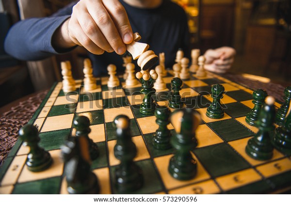 Man Playing Chess Stock Photo (Edit Now) 573290596