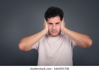 Man Plugging Ears Hands Does Not Stock Photo 1463591738 | Shutterstock