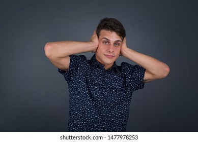 Man Plugging Ears Hands Does Not Stock Photo 1477978253 | Shutterstock
